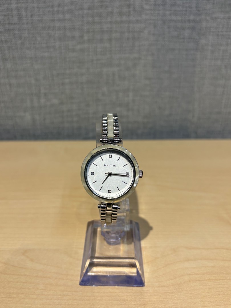 Jdm Nattio Pearl White Women Japan Watch, Women's Fashion, Watches ...
