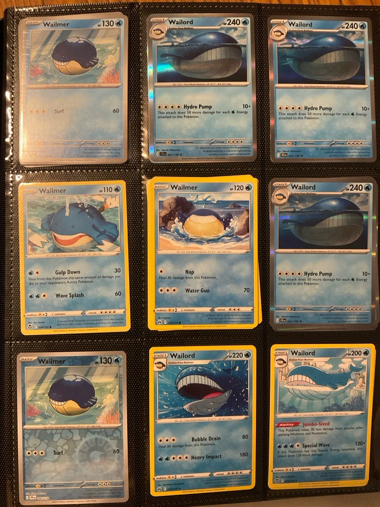 Journey Together Wailmer / Wailord non foil holo TCG playables Pokemon ...