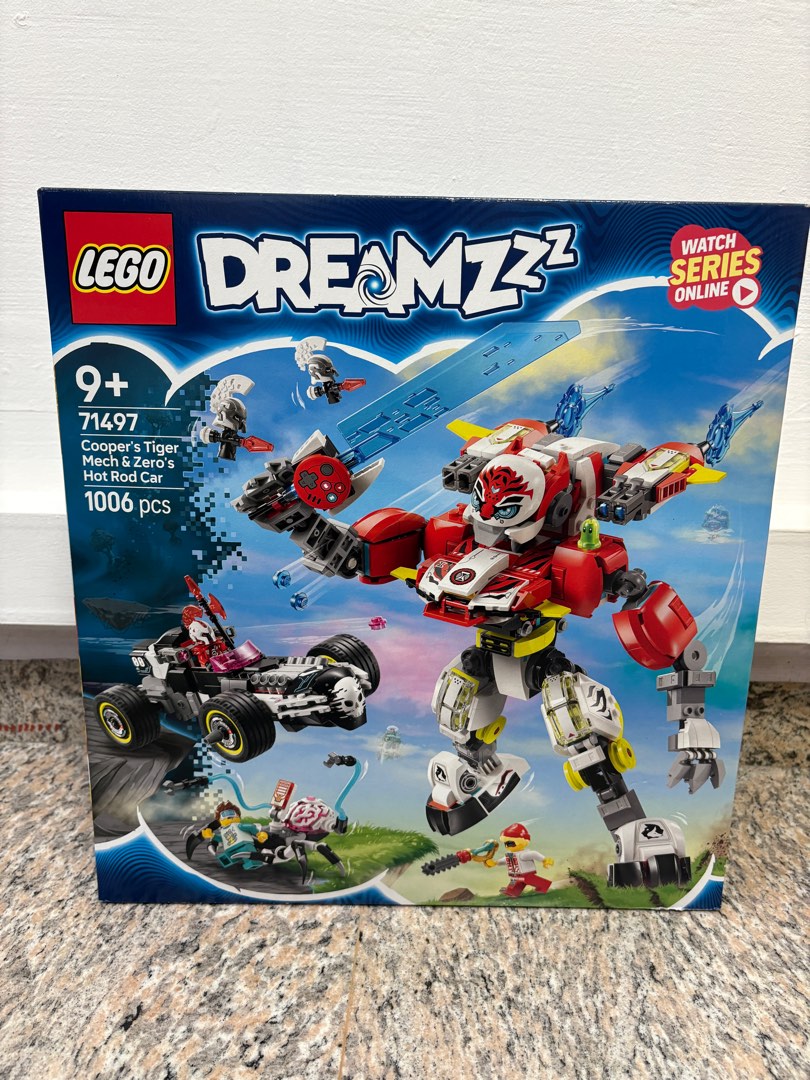 LEGO 71497 Cooper's Tiger Mech & Zero's Hot Rod Car, Hobbies & Toys ...
