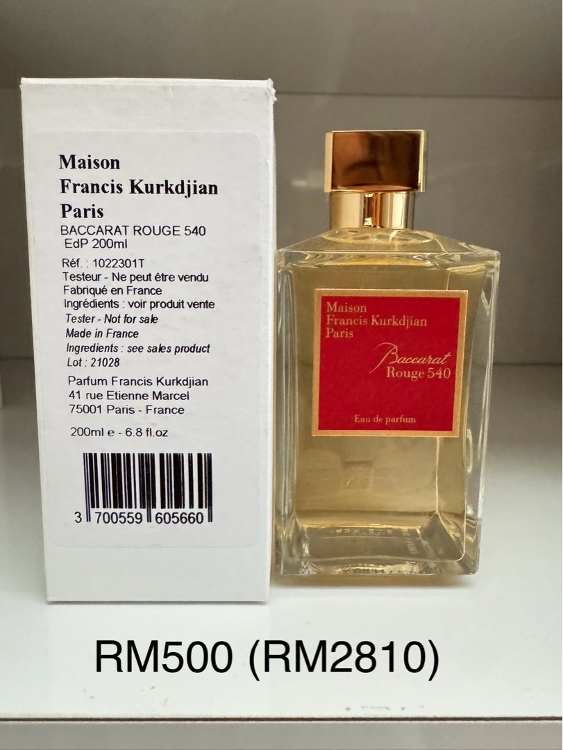 Maison Francis Kurkdjian Baccarat Rouge 540 200ml Eau de Parfum, Beauty ...