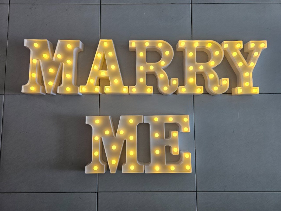 Marry Me Light Signage, Everything Else on Carousell