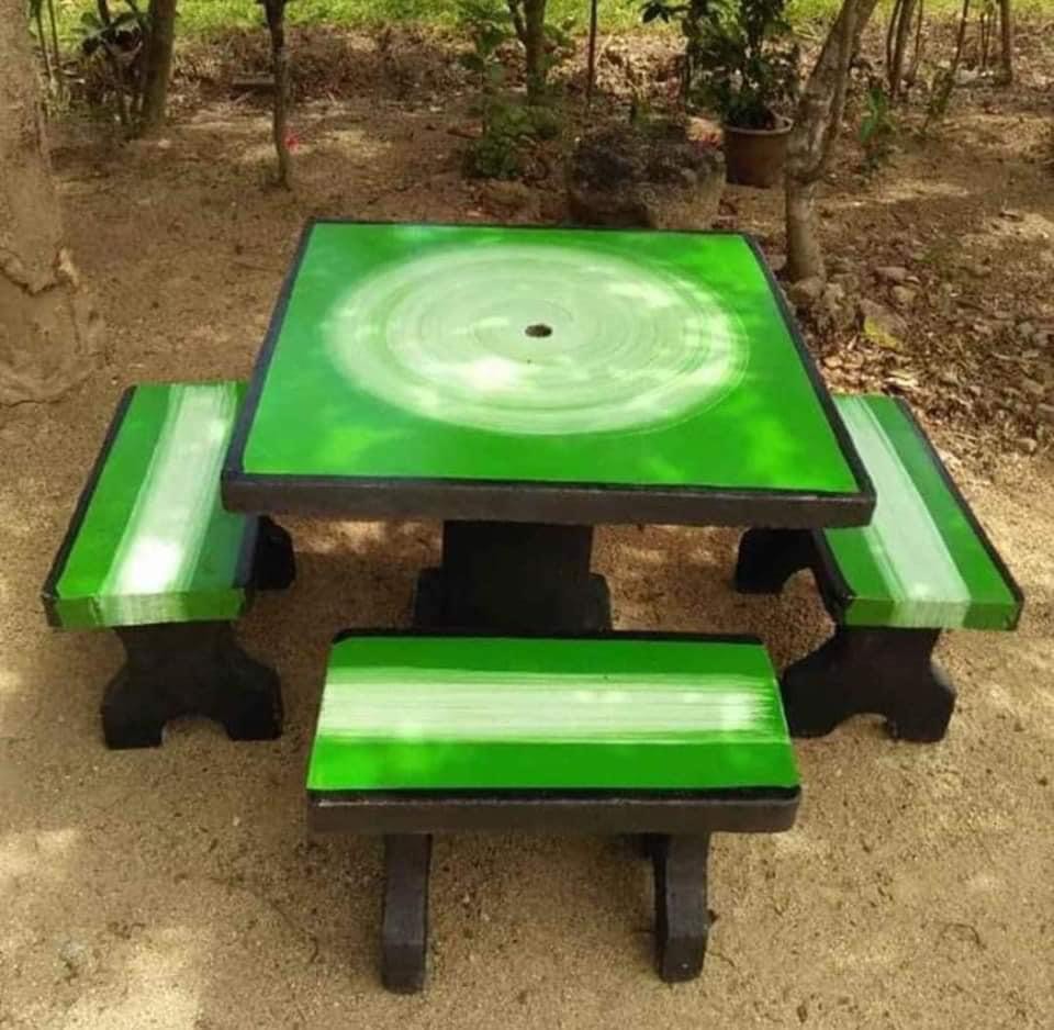 Meja batu simen, Furniture & Home Living, Outdoor Furniture on Carousell