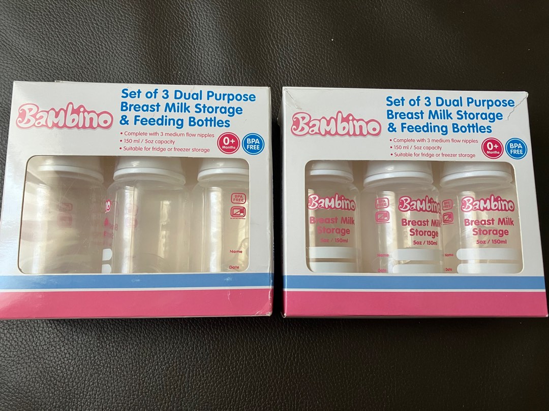 Milk bottles (2 sets of 3) 150ml, Babies & Kids, Nursing & Feeding, Breastfeeding & Bottle ...