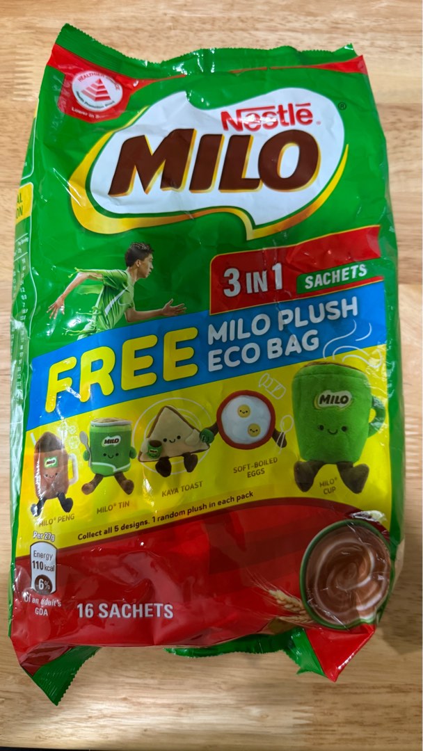 MILO 3 IN 1 with Milo Tin Plush Eco Bag, Food & Drinks, Beverages on Carousell