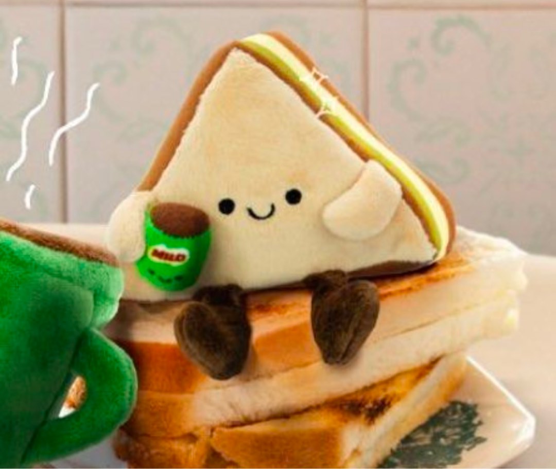 [MILO] JellyCat Plush Ego Bag Kaya Toast, Hobbies & Toys, Toys & Games on Carousell