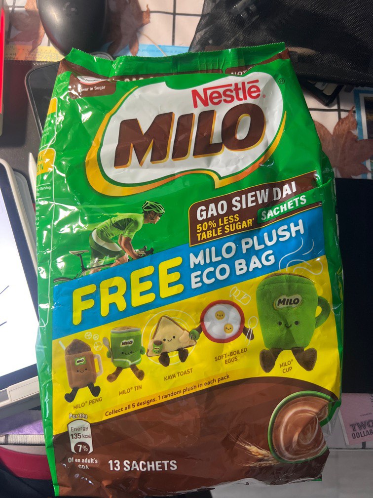 Milo Plush Eco Bag, Food & Drinks, Beverages on Carousell