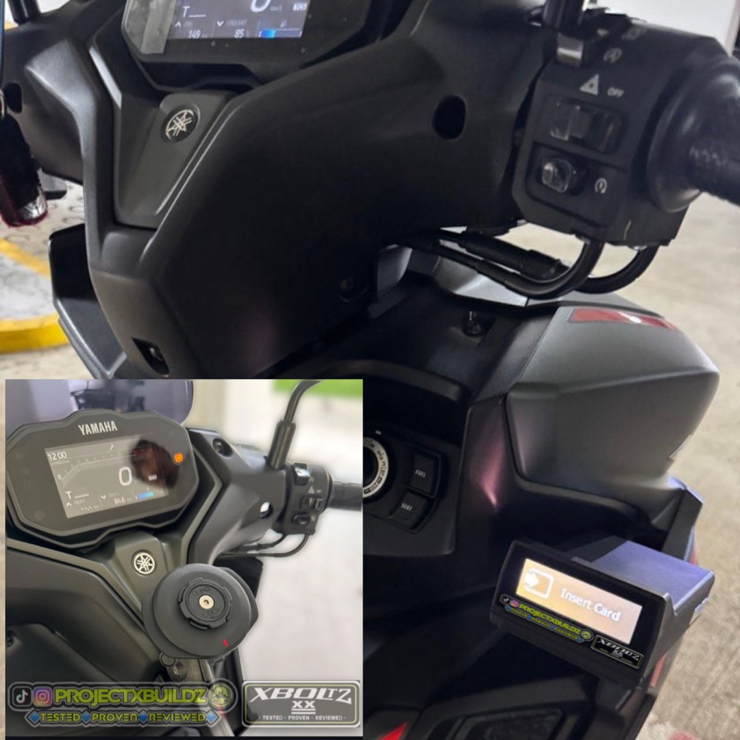 Obu Relocation / Quadlock / Handphone Holder - Yamaha Aerox V1 Aerox V2 ...