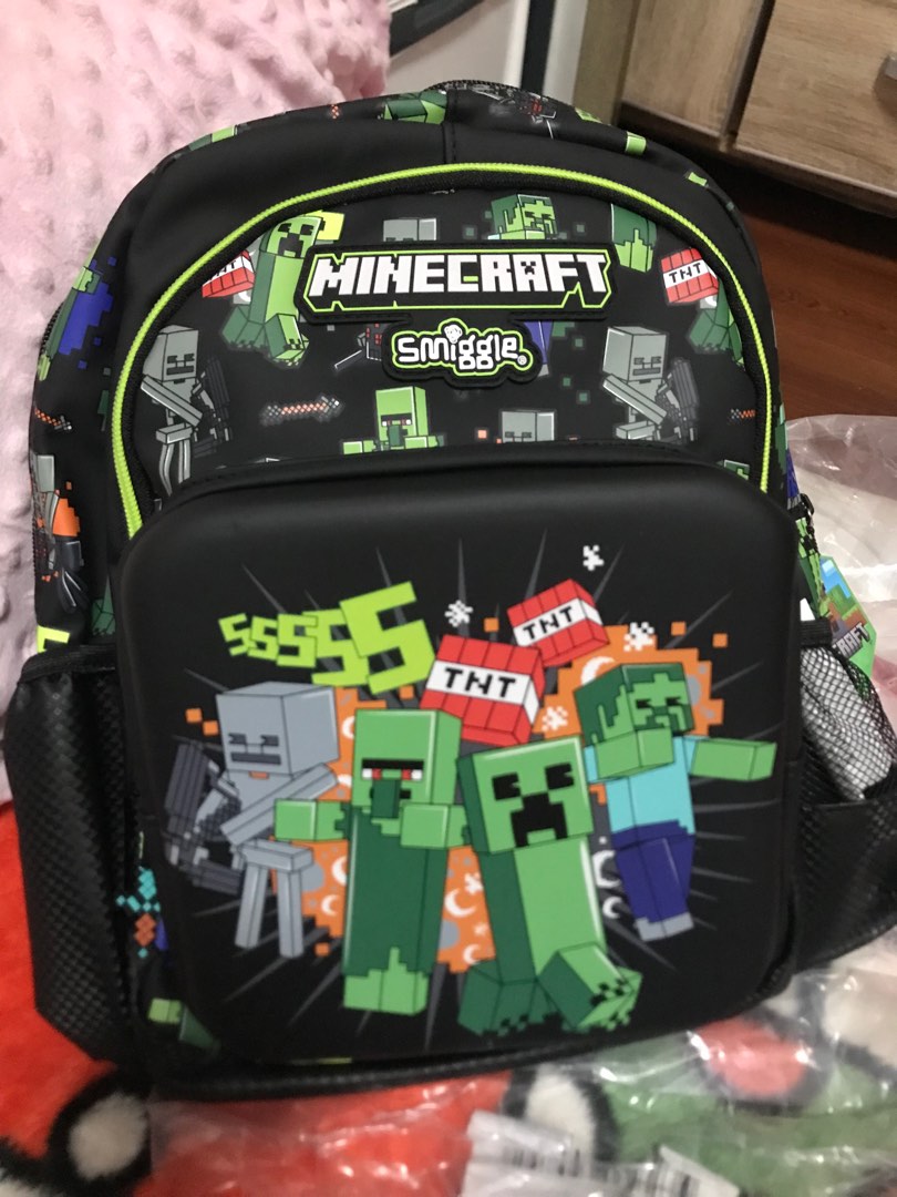 Original smiggle minecraft backpack, Babies & Kids, Babies & Kids ...