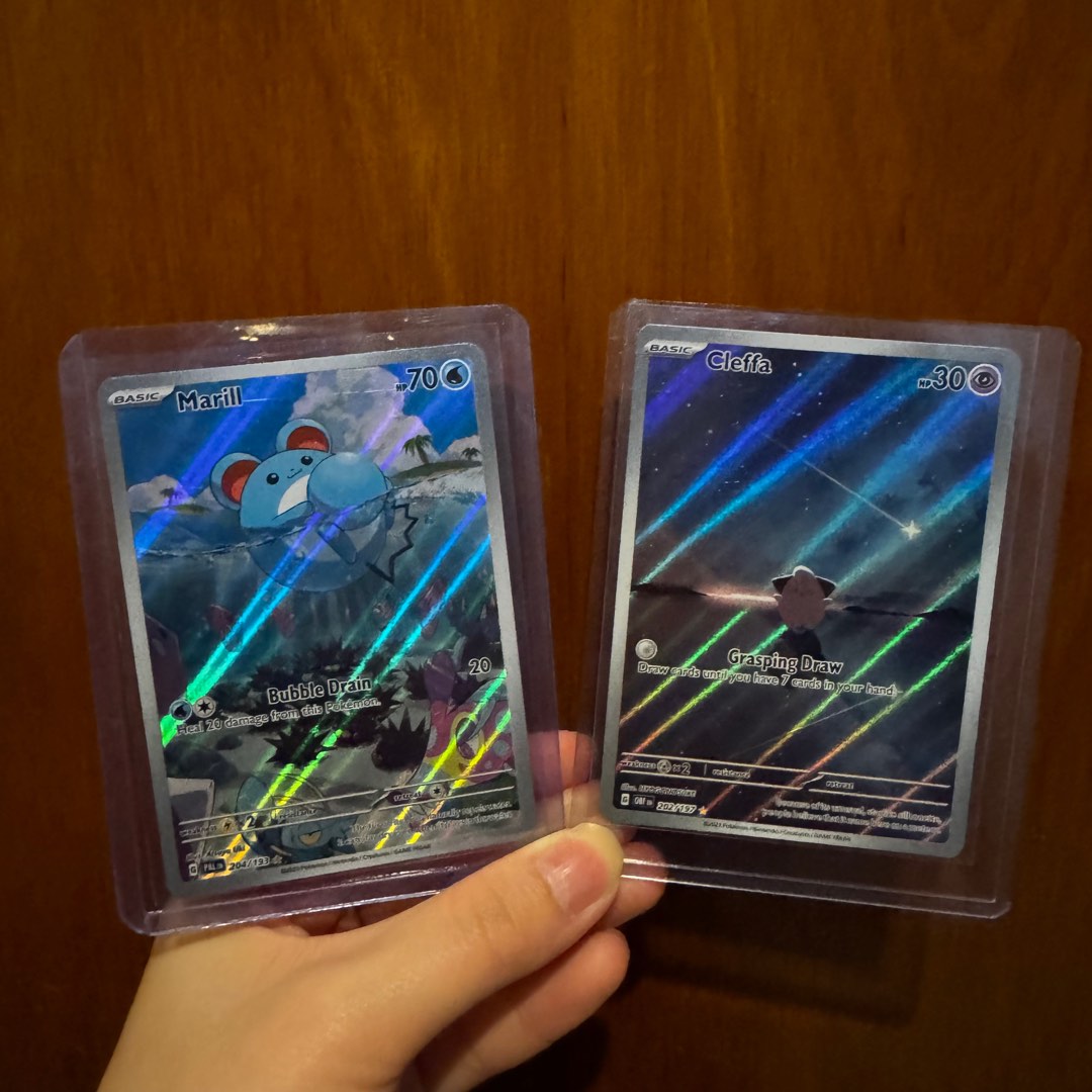 Pokemon card english marill cleffa IR, Hobbies & Toys, Toys & Games on ...