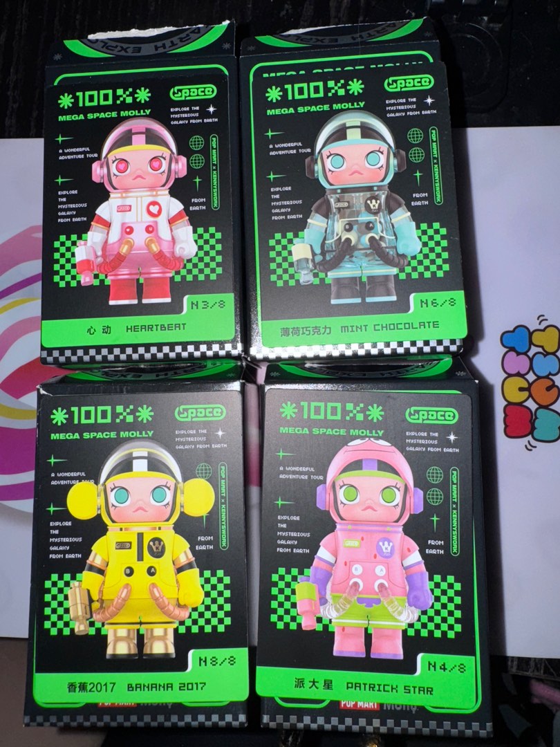 Popmart Mega Space Molly series 2 Heartbeat Patrick star Mint choc ...