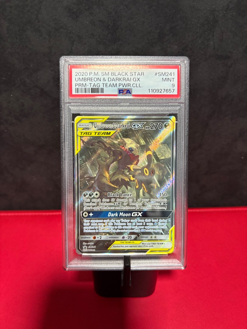 PSA 9 UMBREON DARKRAI TAG TEAM GX ALTERNATE ART ENGLISH, Hobbies & Toys ...