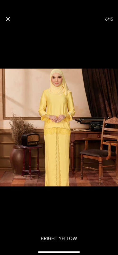 Qaamnie Nayla Kurung Raya 2024, Women's Fashion, Muslimah Fashion, Baju ...