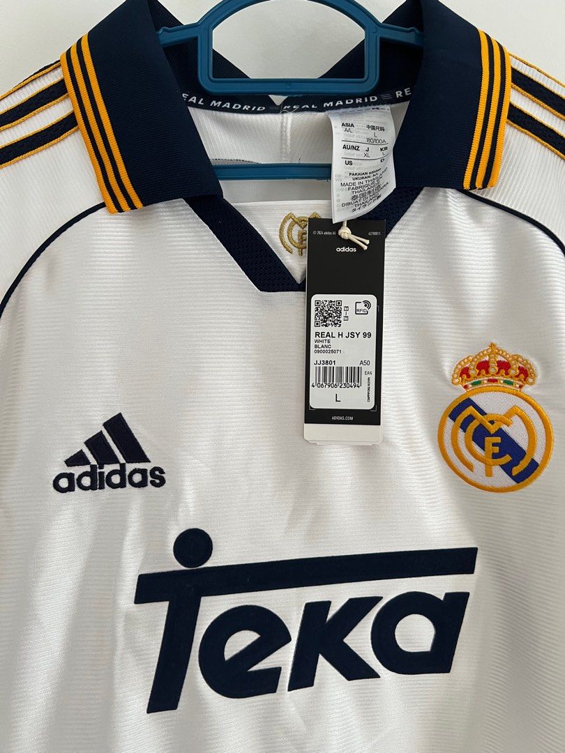 Real Madrid Home Kit 99/00, Men's Fashion, Activewear on Carousell