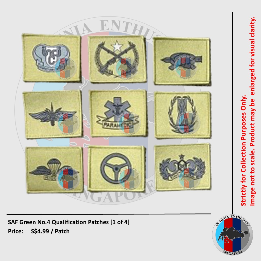 SAF Green no4 woven patch badge [1 of 4], Hobbies & Toys, Memorabilia ...