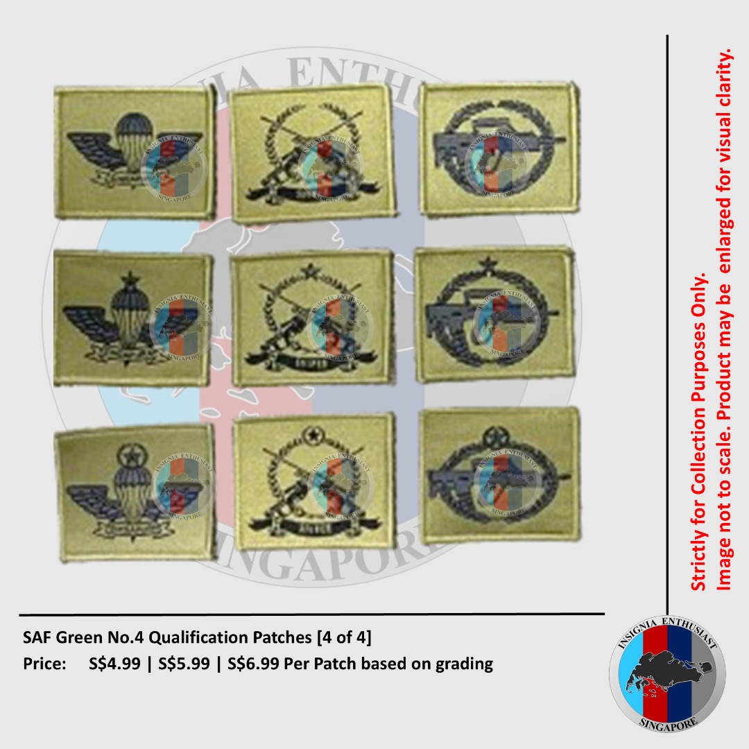 SAF Green no4 woven patch badge [4 of 4], Hobbies & Toys, Memorabilia ...