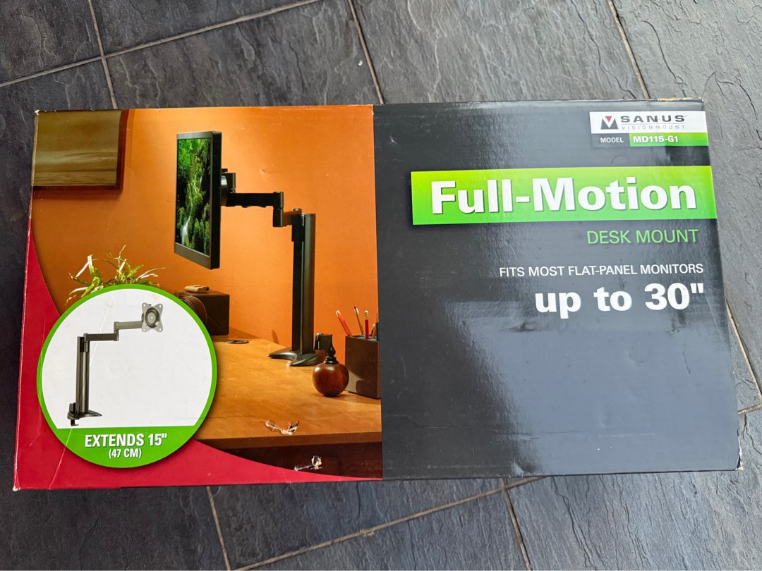 Sanus MD115 Monitor Arm Table Mount, Computers & Tech, Office ...