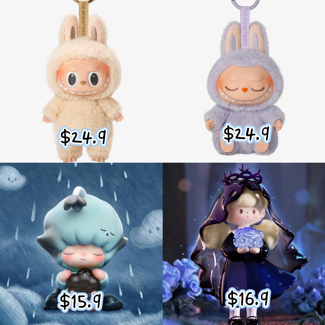 Secret Popmart Hacipupu Forest Knight, Sweet Bean Playing with Water ...