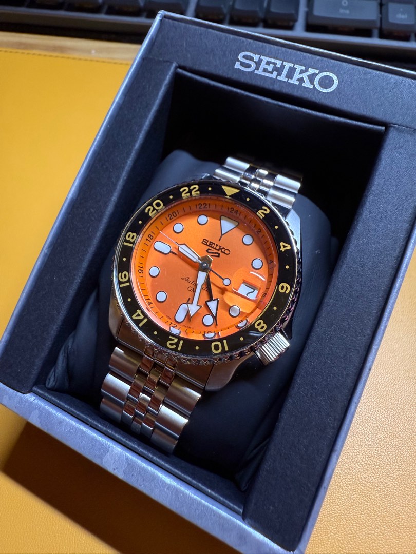 Seiko 5 Sports SSK GMT Orange Automatic Men's Watch SSK005K1, Men's Fashion, Watches ...