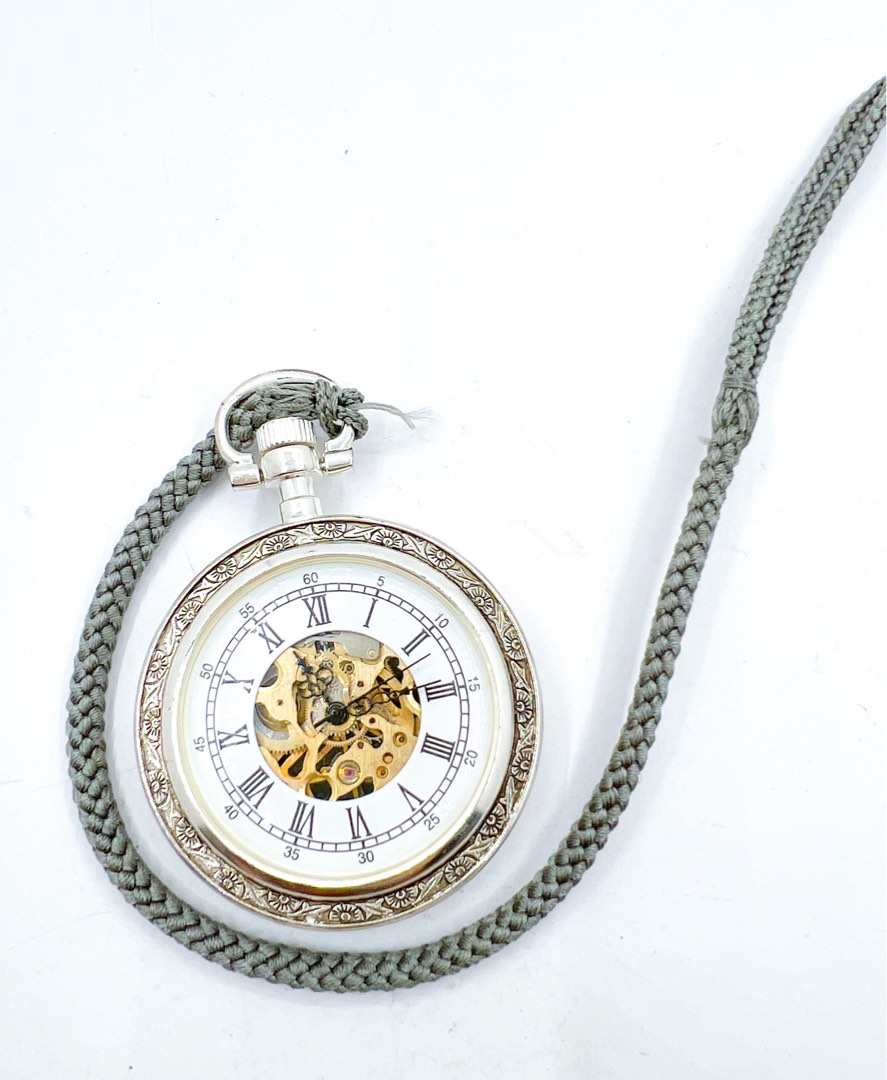 Silver plated mechanical hand wind pocket watch, Men's Fashion, Watches ...