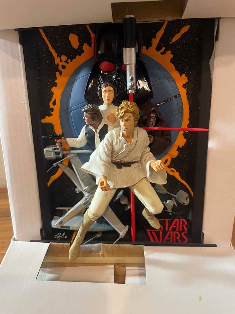 Code 3 Star Wars movie poster sculpture A New Hope 1976 convention ...