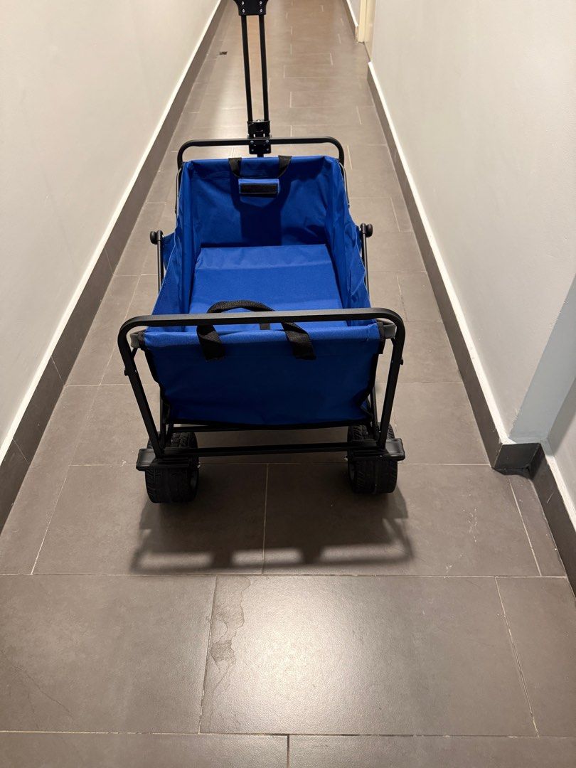 Trolley wagon foldable 150l adult child panic cart pet dog cat pushcart ...