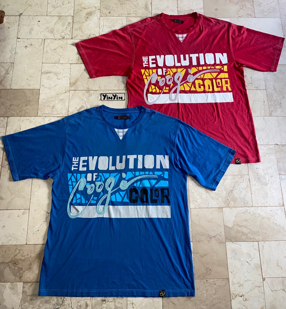 VINTAGE 90s COOGIE EVOLUTION OF COLORS, Men's Fashion, Tops & Sets ...
