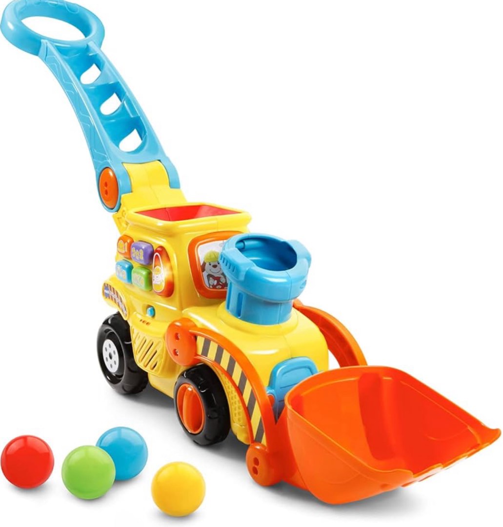 VTech Pop-a-Balls Push & Pop Bulldozer Orange, Hobbies & Toys, Toys ...