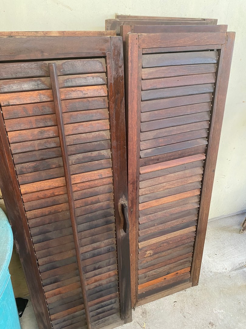 Wood window louvers, Furniture & Home Living, Furniture, Shelves ...