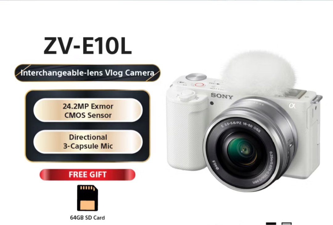 Zve10L kit + new ulanzi f12 flash + ulanzi camera sling bag ...