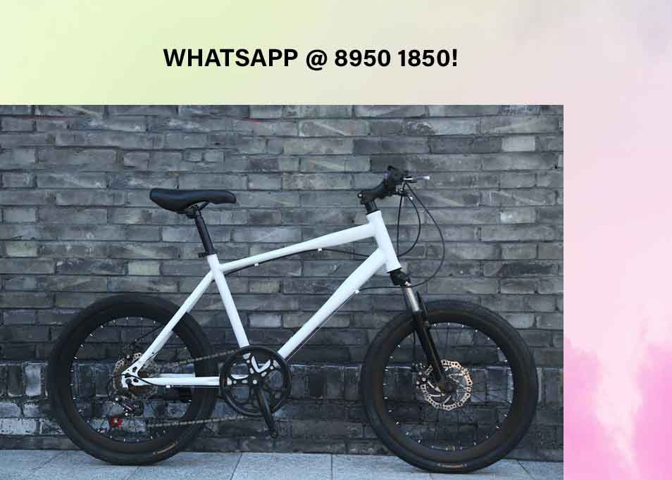 22 Inch 7 Speed MINI VELO [White] Front Suspension Bicycles Fixie Bike ...