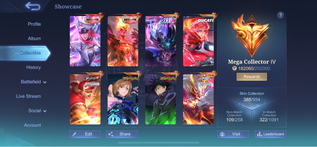 Account MLBB Mega Collector Highest immortal, Video Gaming, Gaming ...