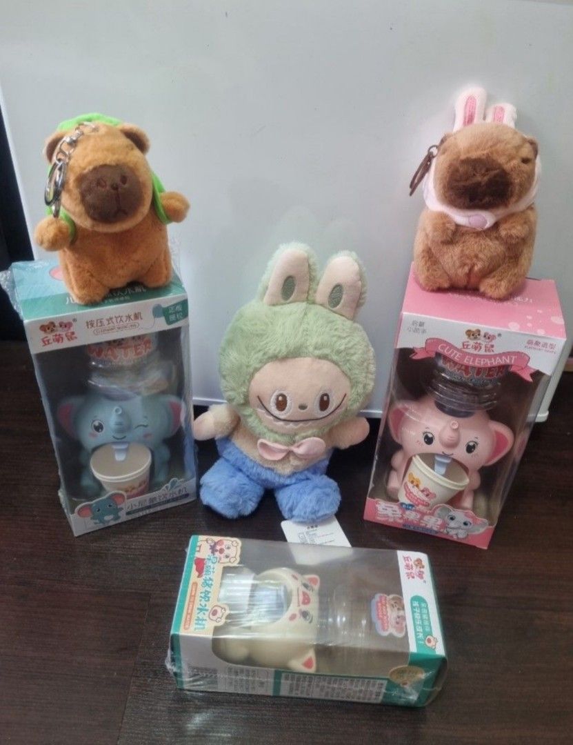 ALL FOR $10 Brand Labubu/Capybara Soft Toy and Water Dispenser, Hobbies ...