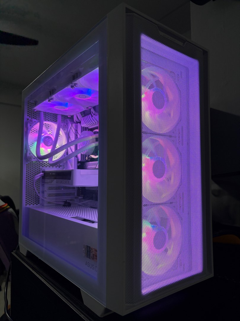 ASUS Custom Built Powerful Workstation Gaming White Desktop Computer PC ...