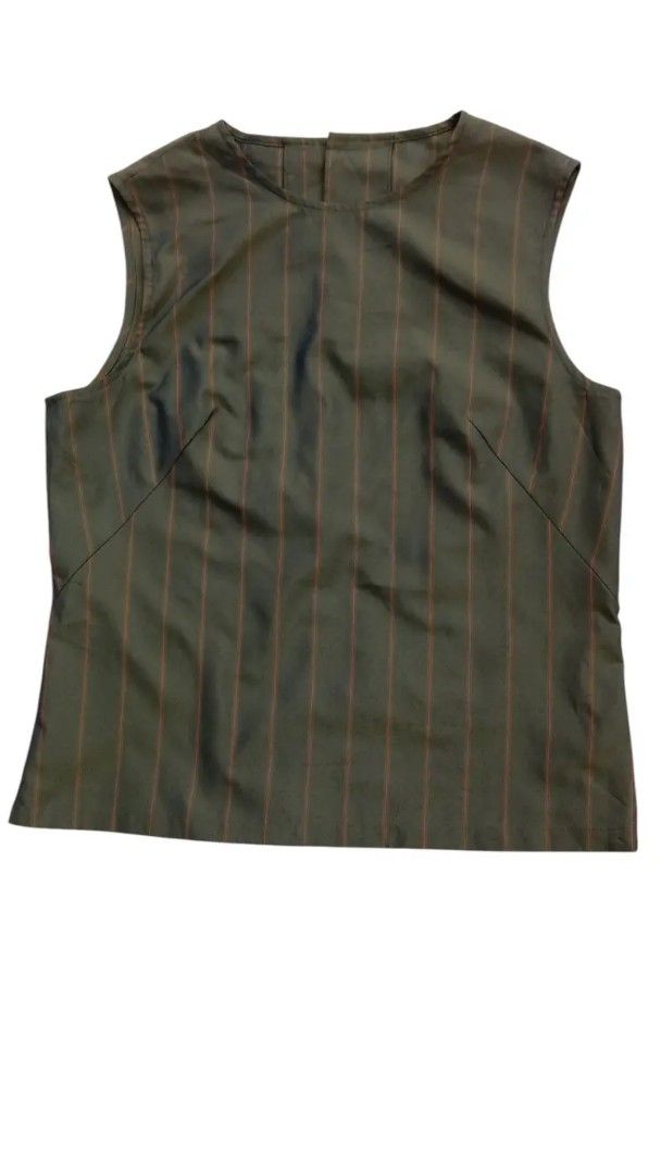 Balenciaga La Mode Pinstripe Waistcoat Sleeveless Button Ups Gillet ...