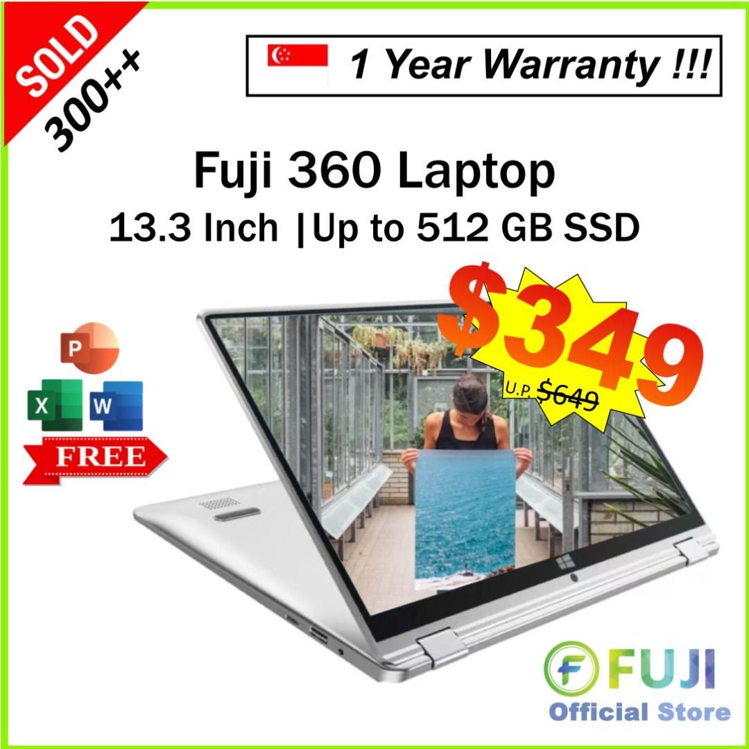 Brand New Fuji 360 Flip + Touch Screen Laptop - Up To 12GB RAM + 512GB ...