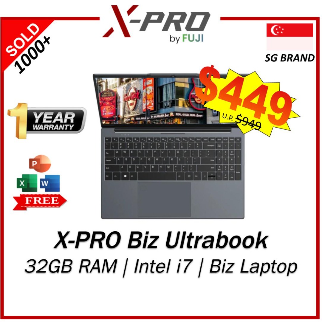 Brand New X-PRO Biz - 15.6 Inch - 32GB RAM - Up to 512 GB SSD - Free MS ...