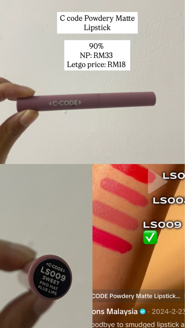 C Code Powdery Lipmatte, Beauty & Personal Care, Face, Makeup on Carousell