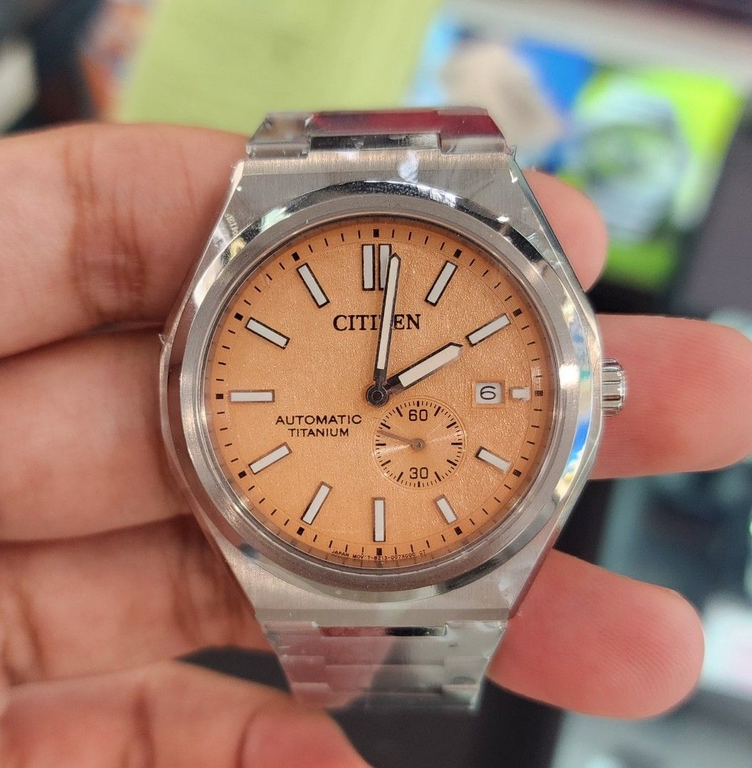 Citizen Zenshin/Forza Super Titanium Automatic Salmon, Fesyen Pria, Jam ...