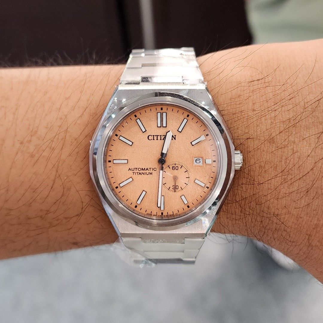 Citizen Zenshin/Forza Super Titanium Automatic Salmon, Fesyen Pria, Jam ...