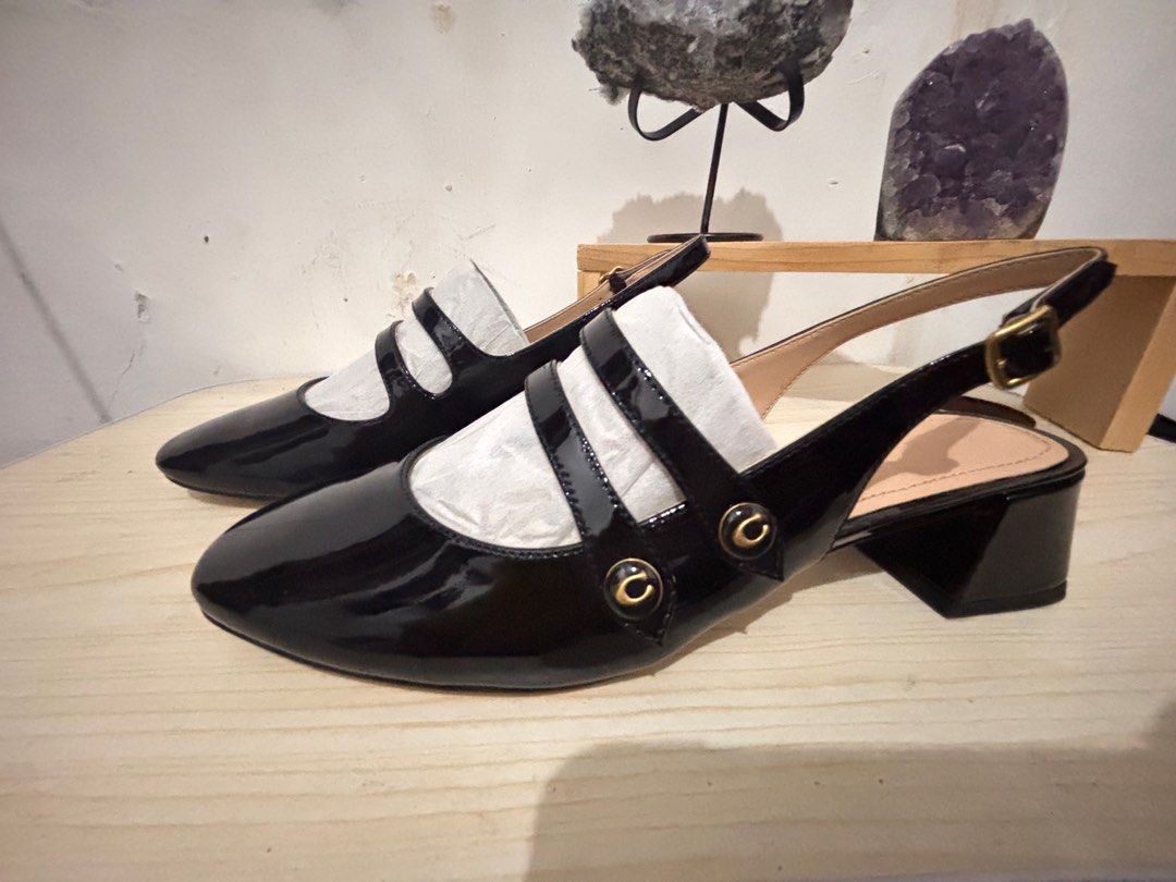 Coach Winley Slingback Mary Jane Shoes, Fesyen Wanita, Sepatu di Carousell