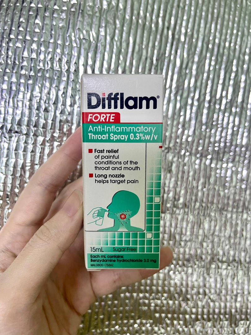 Difflam Throat Spray, Health & Nutrition, Medical Supplies & Tools on Carousell