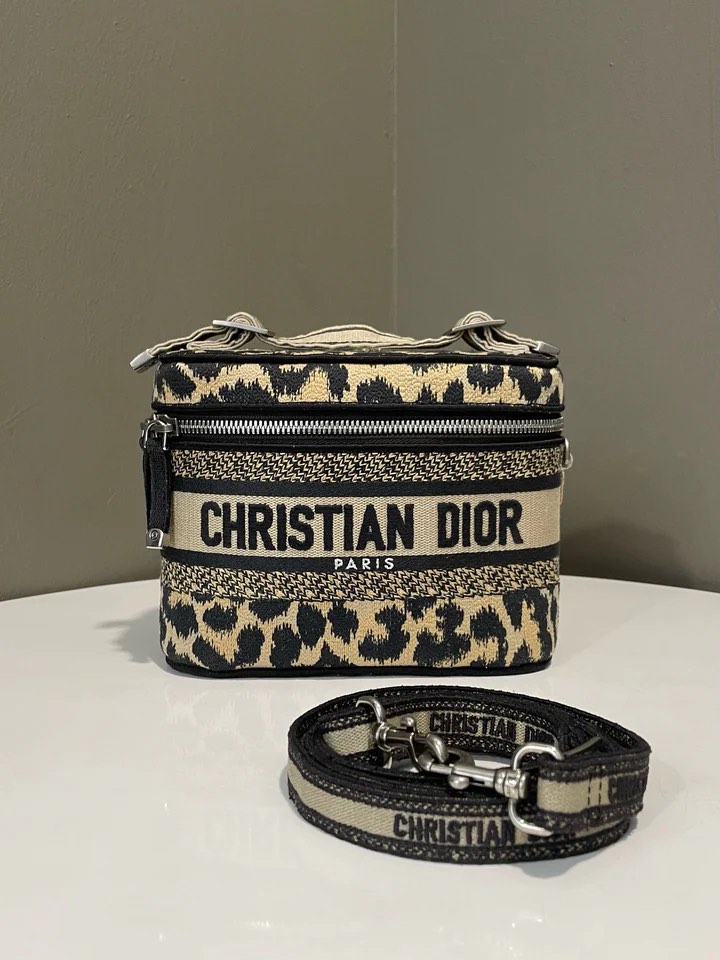 Dior Emboidery Travel Vanity Case, Luxury, Bags & Wallets on Carousell