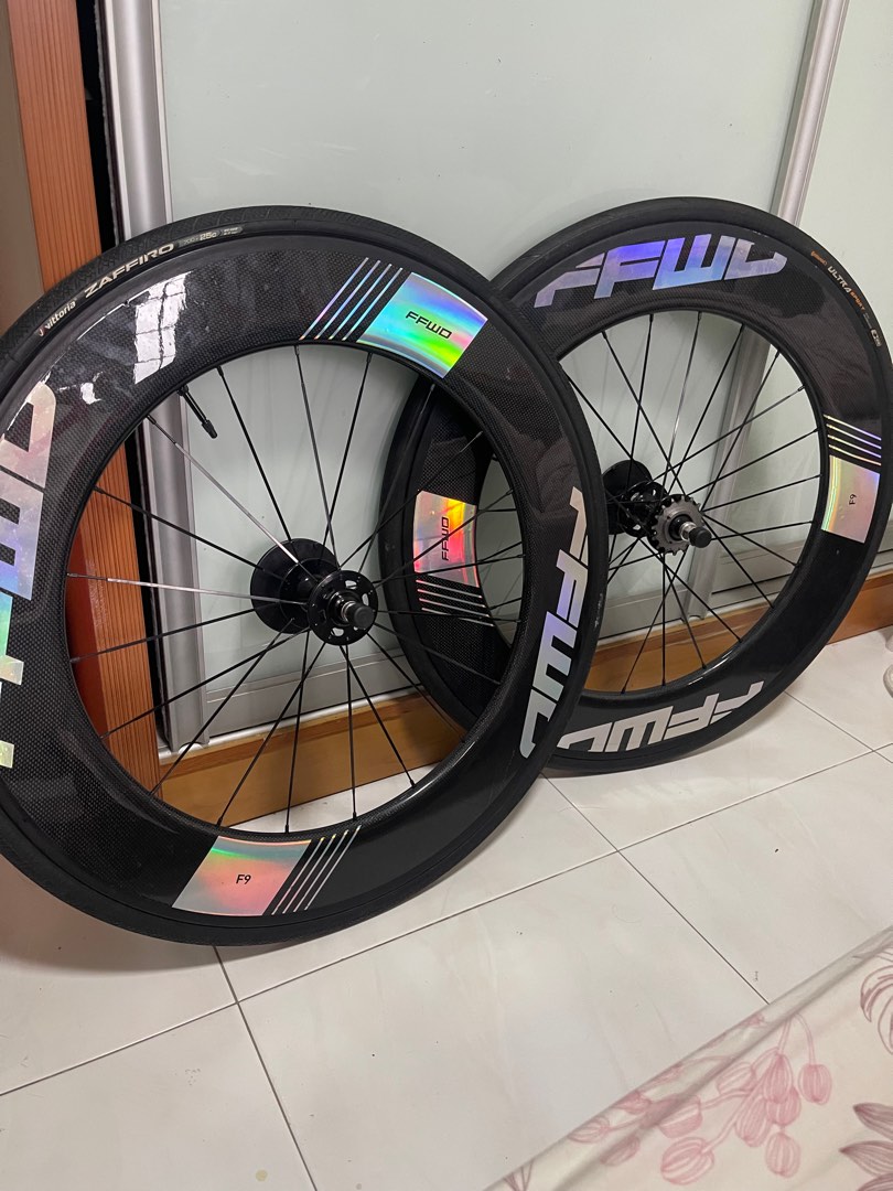 Glossy 88mm Carbon Wheelset ws FFWD decals, Sports Equipment, Bicycles ...