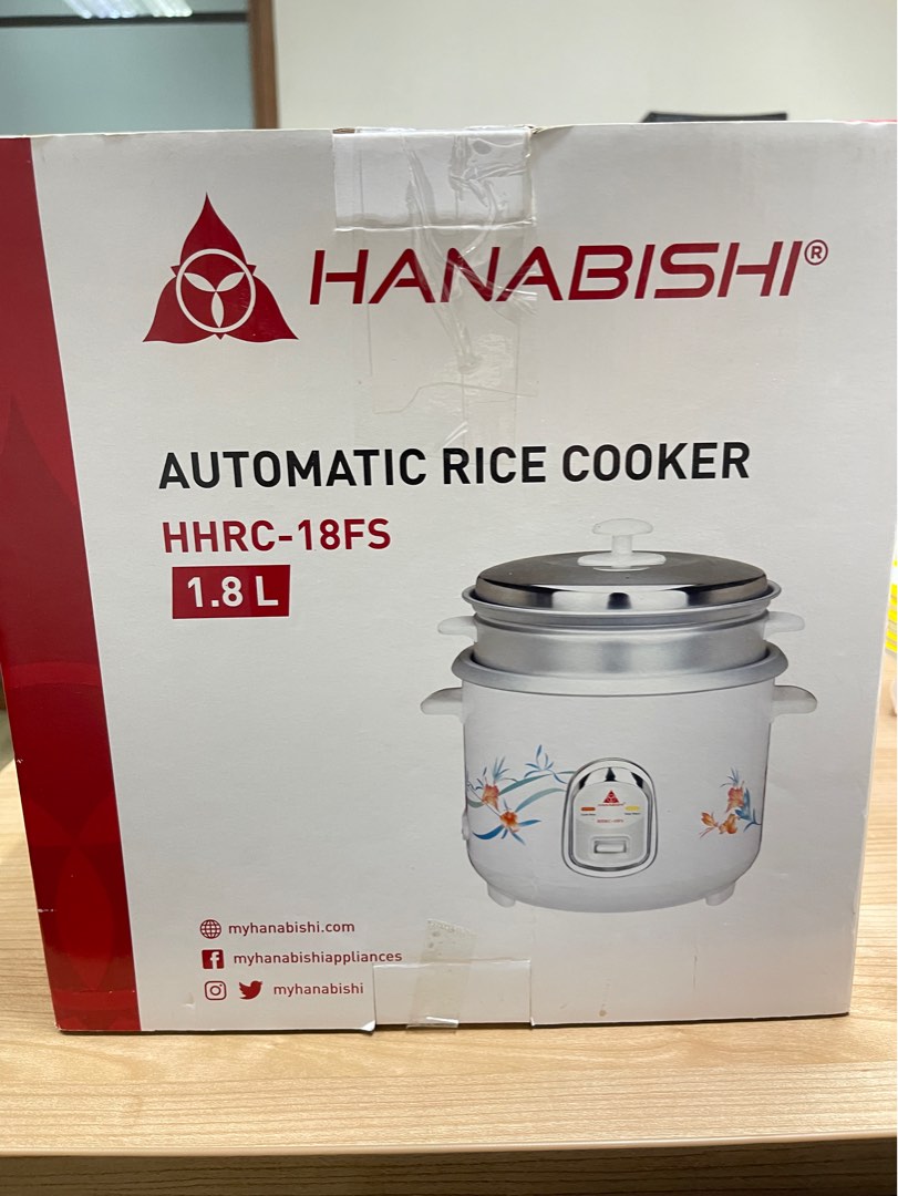 Hanabishi Rice Cooker 1.8 Liters, TV & Home Appliances, Kitchen ...