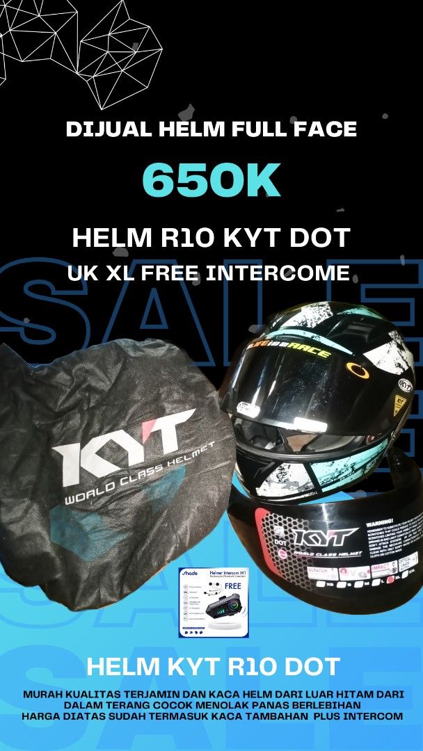 Helm full face cocok untuk touring, Motor di Carousell