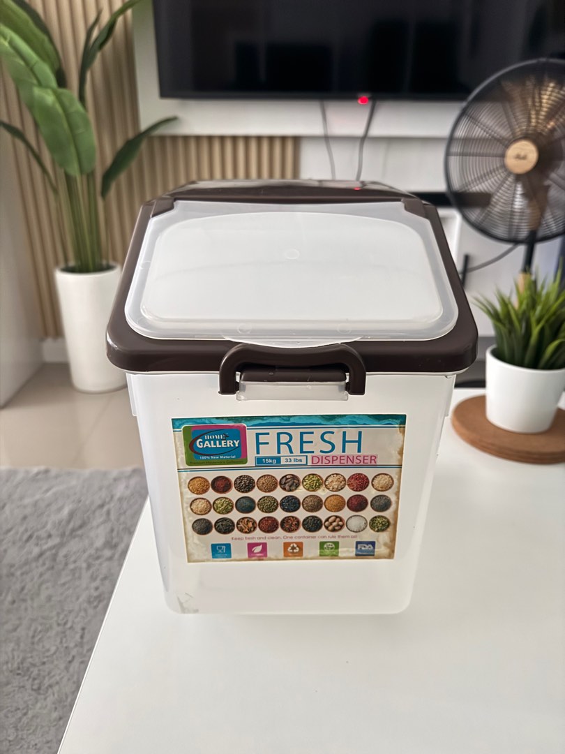 Home Gallery 15KG Rice Storage, Furniture & Home Living, Kitchenware ...