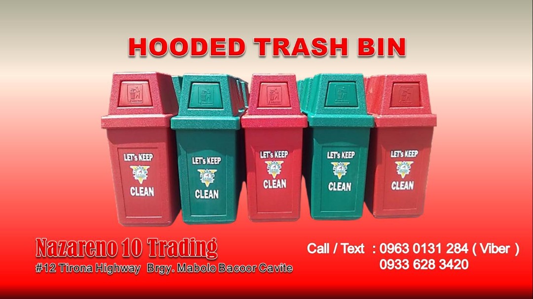 Hooded trash Bin Segregation Bin, Furniture & Home Living, Cleaning ...