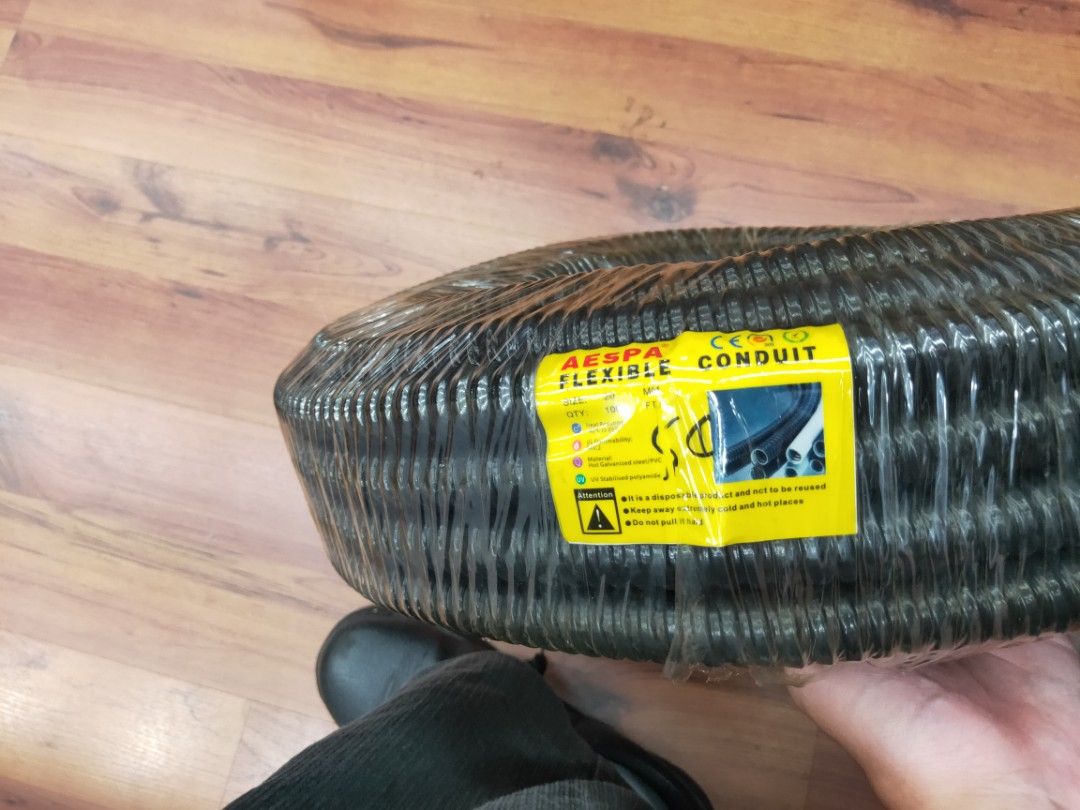HOT GALVANIZED STEEL / PVC 20MM 100FT FLEXIBLE CONDUIT AESPA HEAT ...