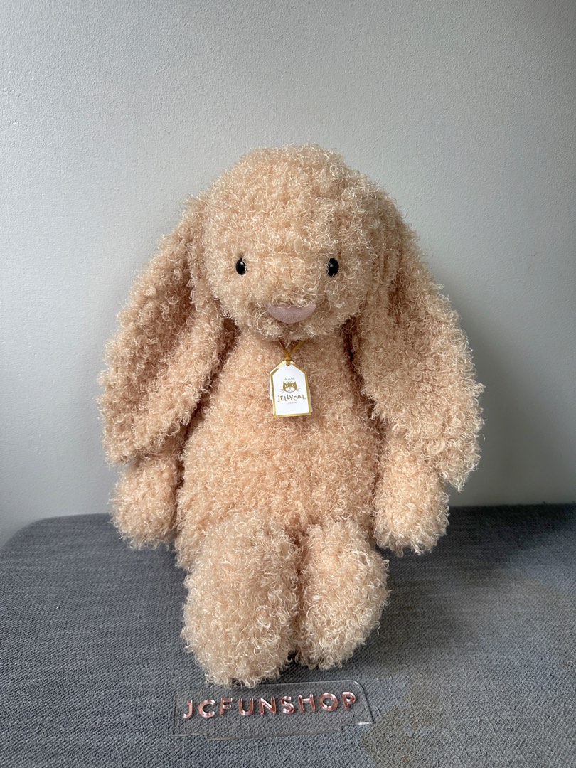 Jellycat Bashful Luxe Bunny Curly BNWT Size Huge, Hobbies & Toys, Toys & Games on Carousell