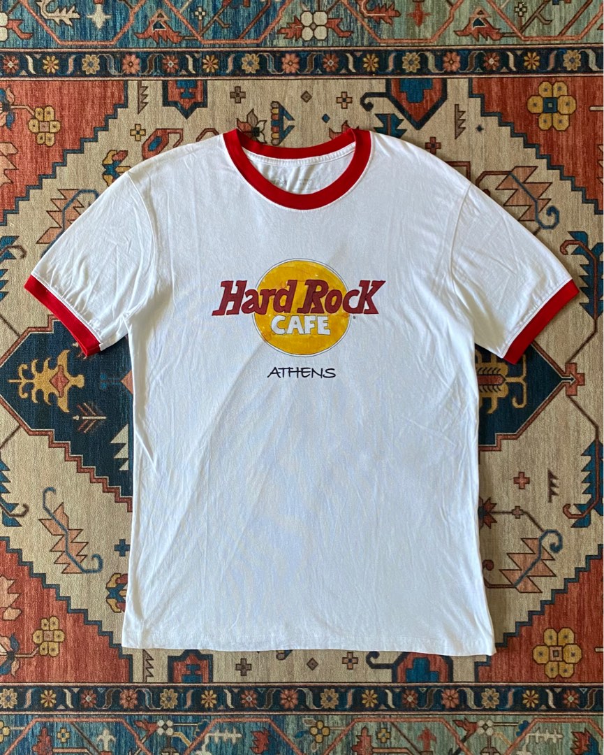 KAOS HARD ROCK RINGER ORIGINAL, Fesyen Pria, Pakaian , Atasan di Carousell